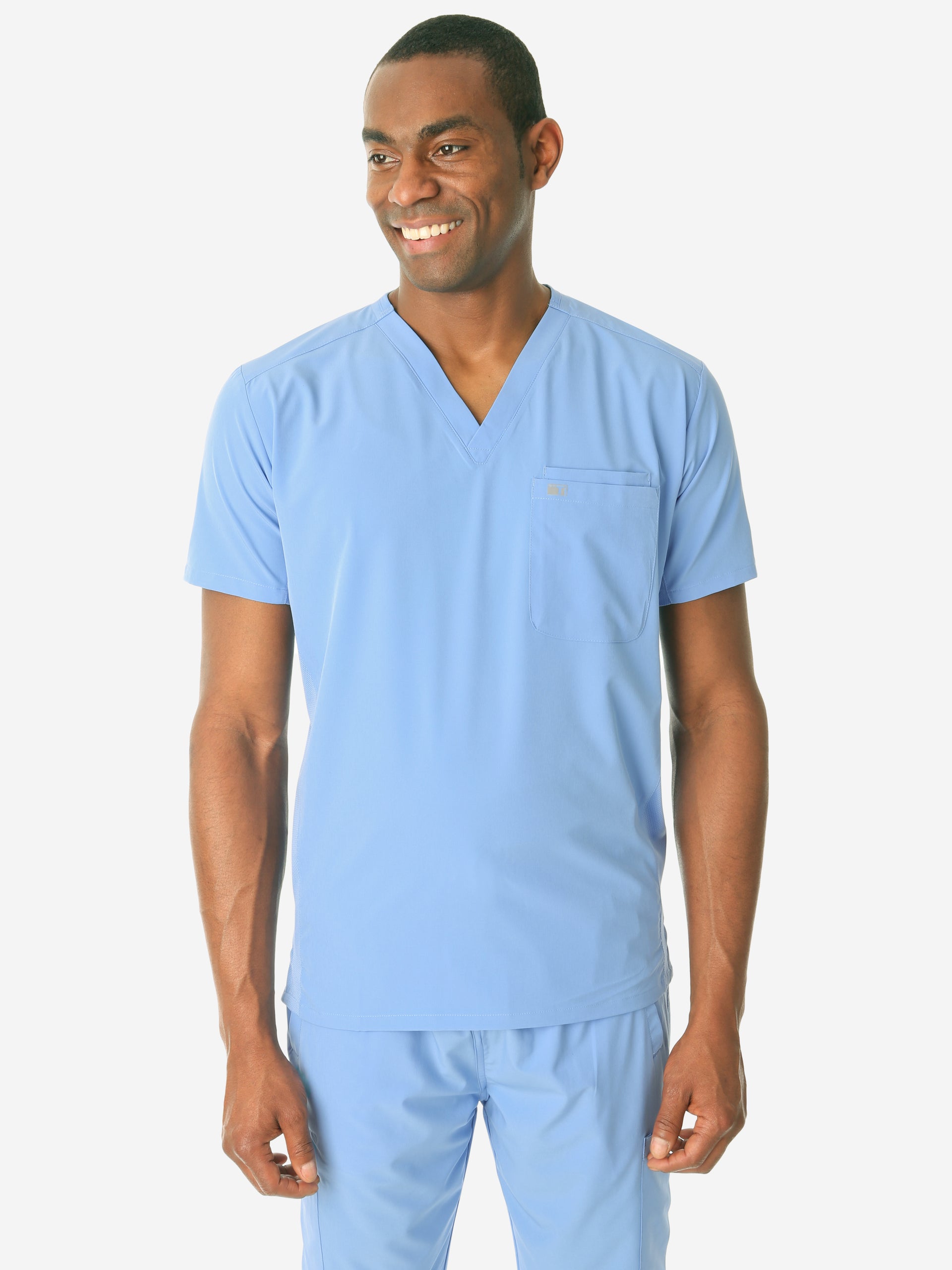 Men's Double-Pocket Scrub Top | Stretch Medical Scrubs – TiScrubs