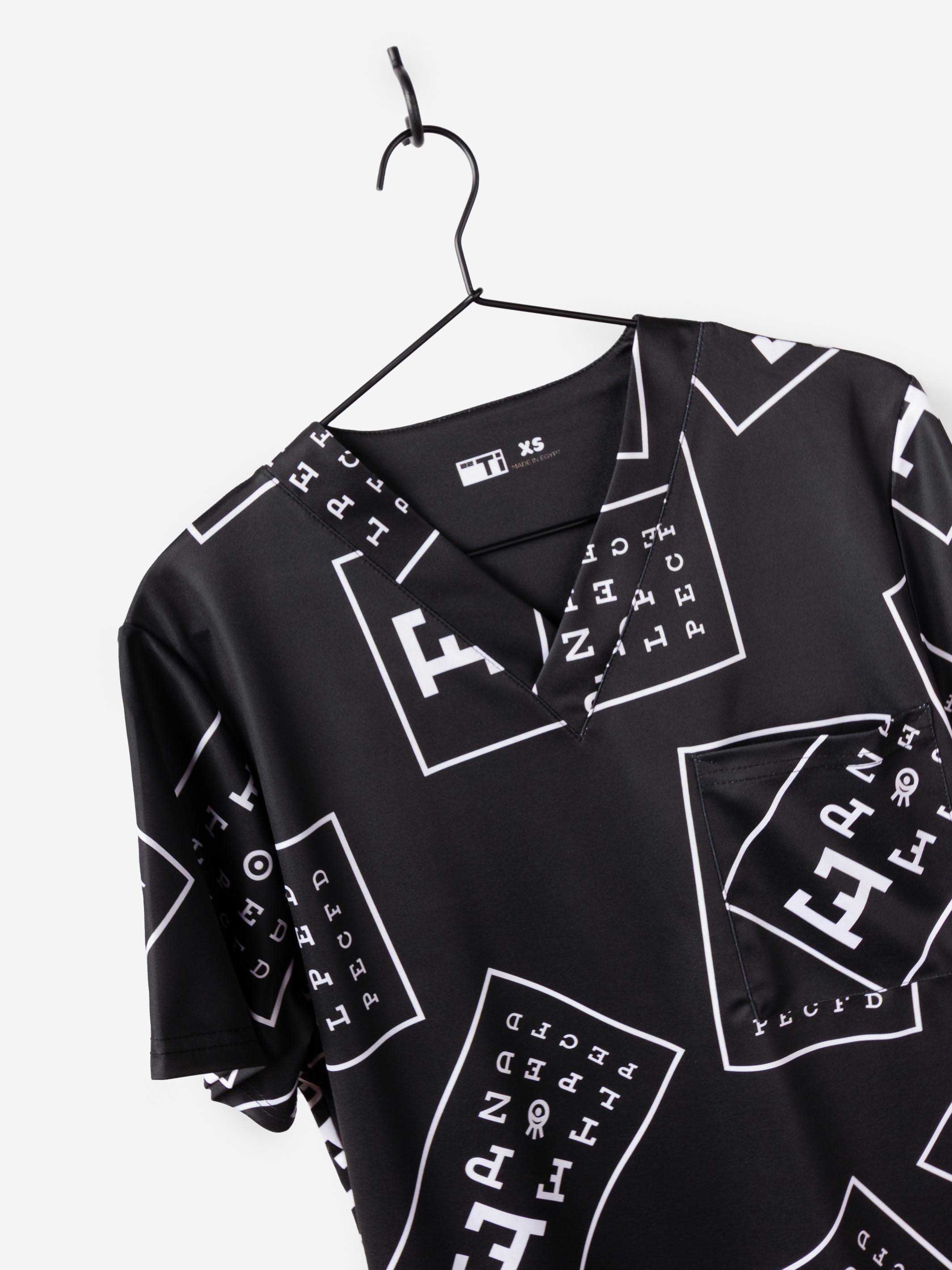 Men's "20/20 Vision" Ophthalmology Print Scrub Top | Awesome Print ...